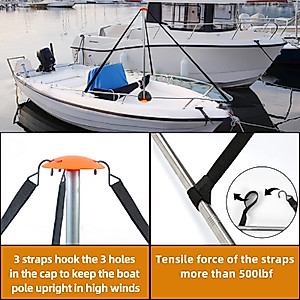 Tuszom Adjustable 2 Pack Boat Cover Support Pole with Straps, Storage Bag, Sandbag, and ABS Plastic Part