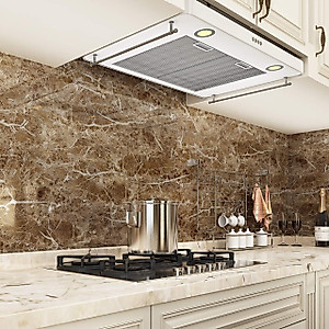 Yenhome Waterproof Contact Paper for Countertops Paper for Kitchen Counter Contact Paper Marble Wallpaper Peel and Stick Counter Top Covers for Desk 200x30 Inch Brown Marble Contact Paper for Table