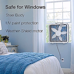 Lasko FF305 Air Flex 2-in-1 20-inch Box Fan and Air Purifier in One with MERV10 Air Purifying Filter for Cleaner Air and a Cooling Breeze