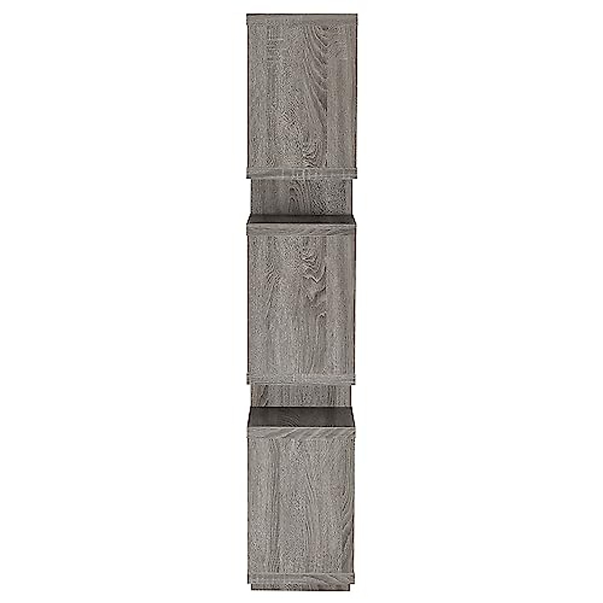 Coaster Home Furnishings Reid 3-Tier Geometric Bookcase Weathered Grey