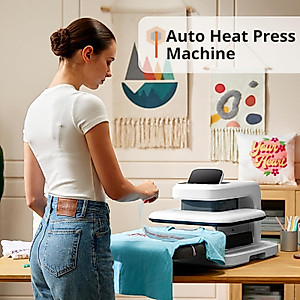 HTVRONT Auto Heat Press 2 - Heat Press Machine for T Shirts with Adjustable Pressure & Higher Heating Height, Heats Up Fast and Evenly Heat Press 15x15 for HTV, Sublimation, Heat Press Projects