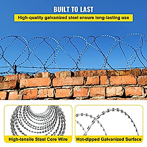 LOVSHARE 250FT Razor Wire, Sliver