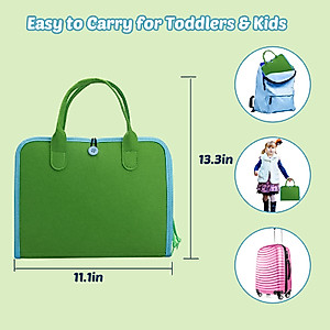 Ancistro Busy Board, Montessori Toys for 1 2 3 4 Years Old, Sensory Toys, Girls & Boys Preschool Toddler Activities Educational / Travel Toys for Fine Basic Dress Motor Skills