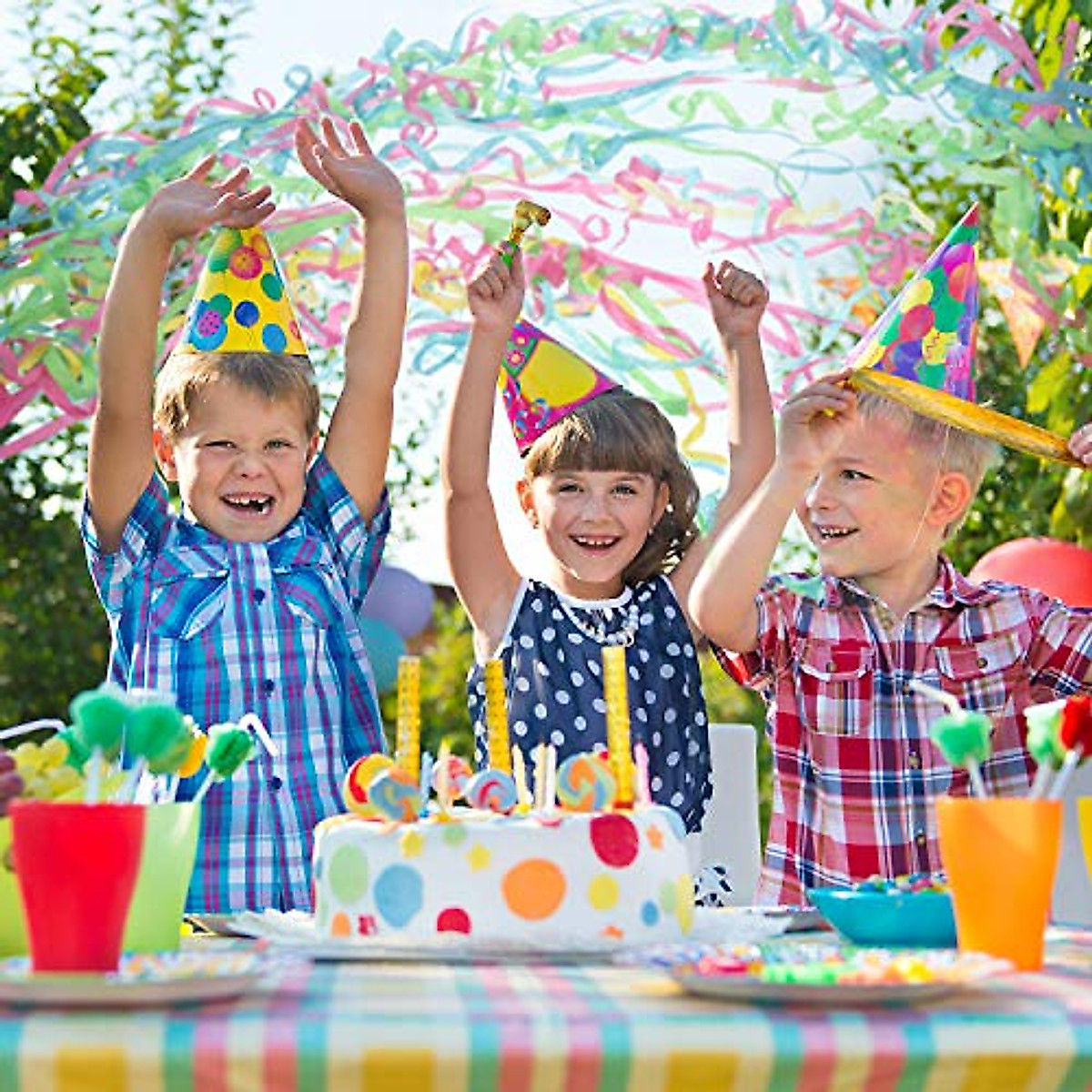 20 Pack Streamers Popper Hand Throw Confetti Streamers No Mess Paper Cracker for Birthday Wedding Graduation Party Favors Shows (Gold, Rose Red)