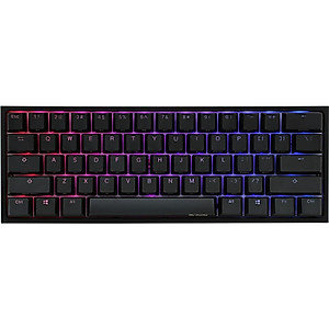 Ducky ONE 2 Mini Gaming Tastatur, MX-Silent-Red, RGB-LED, Schwarz (US)