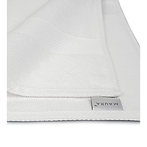 Maura Premium Hand Towels 100% Cotton 16x30 Oversized Ultra Absorbent Quick Dry Soft Towels for Bathroom Extra Large Hand Towels, White