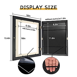 SEONHOKEEN 2 Pack Kids Art Frames, Kids Artwork Frames Changeable Front Opening Kids' Picture Frames for Kids Art Display (BLACK)