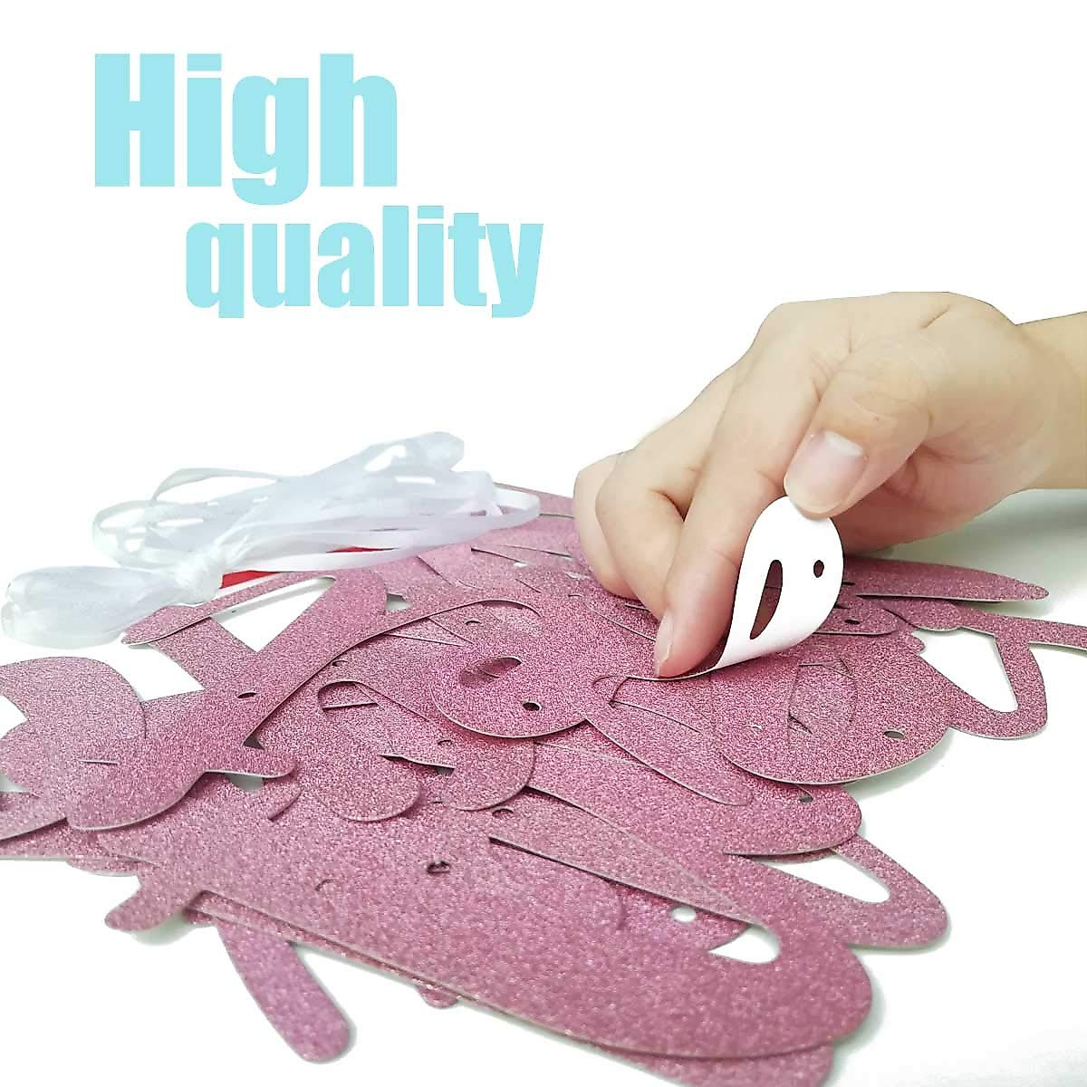 Bachelorette Party Decorations Glitter Rose Gold Pop The Bubbly She is Getting A Hubby Banner Bridal Shower Engagement Wedding Girls Night Out Hen Party Supplies Rose Golden Photo Props