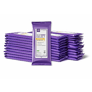Medline ReadyBath Select Antibacterial Thick Adult Bath Wipes, 240 Wipes (8 Wipes, 30 Packs), Scented, No Rinse Formula with Aloe, Sensitive Skin, Hypoallergenic, Alcohol-Free, 8 x 8 Inch
