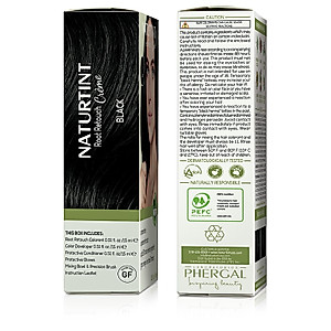 Naturtint Black Root Retouch Crème Permanent Hair Color - Ammonia Free, Conceal Grays, No Artificial Scent, 1.52 Fl Oz