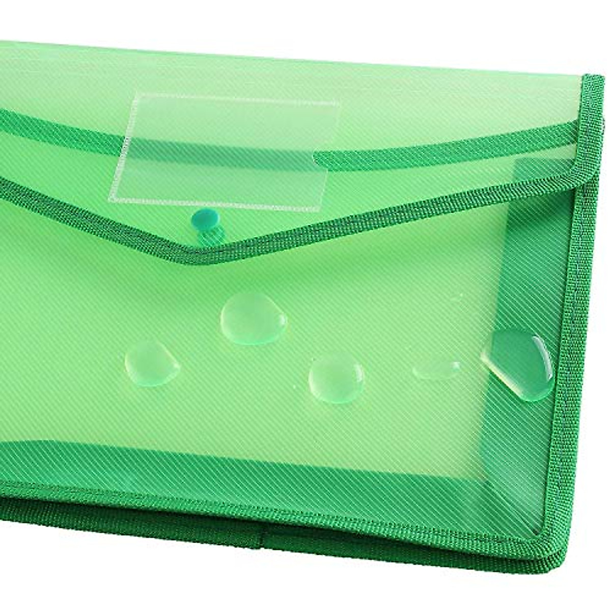 A4 Plastic Wallet Folder Envelope, CertBuy 5 Pack Waterproof Poly Envelope Plastic File Wallet Document Folder with Button Closure for School Office Home - Red Blue Yellow Green Black