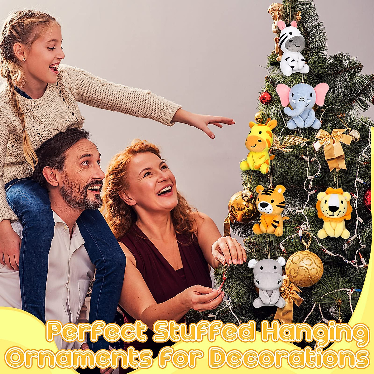 6 Pcs Mini Stuffed Forest Animals Jungle Bulk Plush Animal Toys 4 Inch Cute Plush Elephant Lion Giraffe for Baby Shower Christmas Birthday Gift Stuffer Animal Themed Party Decoration