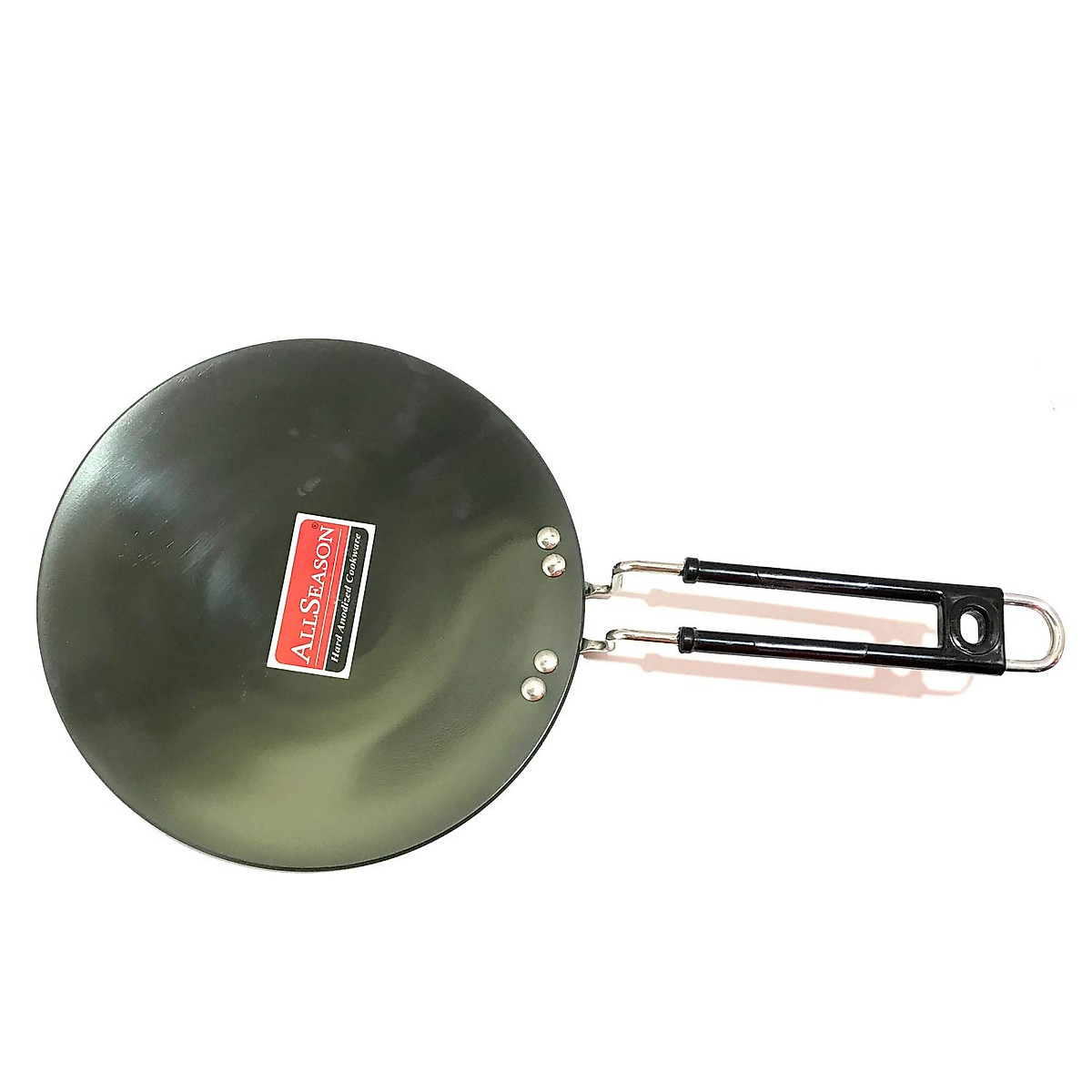 Hard Anodised Roti Tawa With Steel Handle Aluminium Chapati Tawa Concave Tawa Paratha Tawa Griddle Pan Chapati Pan (4mm)