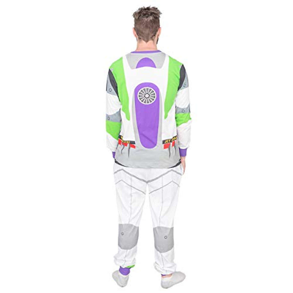 Mad Engine Toy Story Buzz Lightyear All the Buzz Costume Pajama Shirt and Pants Set White