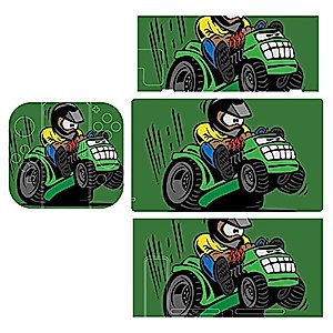 Cartoon Riding Lawnmower Tractor The skin of the switch controller-the whole body PVC sticker decal covers the skin of the switch controller-the delicate matte texture restores the feeling of bare met