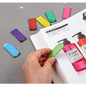 Magnetic Bookmarks,60 Pack 20 Solid Color Magnet Page Clip Small Bookmark for Book Lovers, Gift, Women, Man, Kids, Tudents, Teachers, School, Home, Office, Reading Supplies(2 x 0.8 inch)