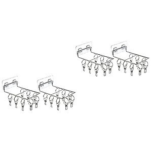 Zerodeko 4 pcs Clothes Sock Drying Hanger Laundry Hanger Drying Rack Baby Clothing Rack Baby Drying Rack Hangers Multi-Functional Socks Racks Sock Drying Rack Clip Coat Hanger Square