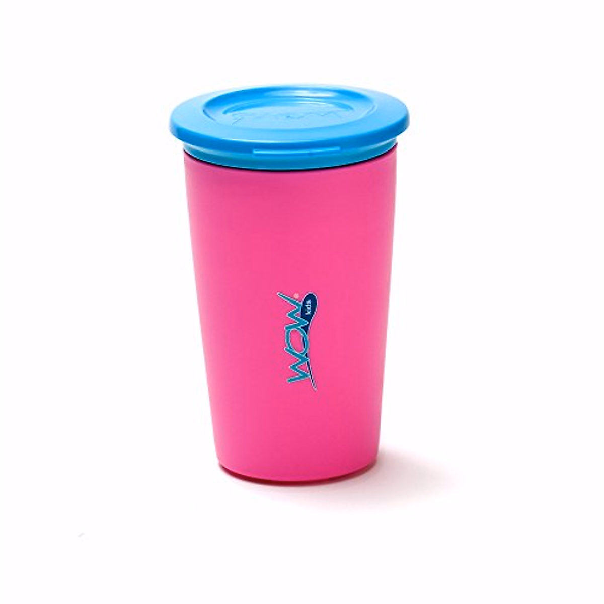 Wow Cup for Kids Original 360 Sippy Cup, Pink with Blue Lid, 9 oz