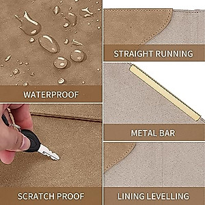 KALIDI 13.3-14 inch Laptop Sleeve Case Faux Suede Leather for 13.3 13.5 13.6 14 inches MacBook Air Pro Retina 13"-14" Surface Pro with Pouch