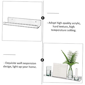 CORHAD Acrylic Wall-Mounted Storage Decor Storage Shelf Modern Wall Plant Shelf Display Rack for Living Room Locker Shelves Office Shelf Display Rack for Office
