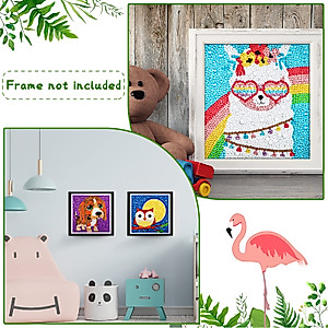 8 Pieces 5D Diamond Kit for Kids Crafts for Kids Ages 8-12 Painting Kits for Kids Diamond Art for Kids DIY Full Drill Painting Set Kids' Paint by Number Kits(Delicate Style)