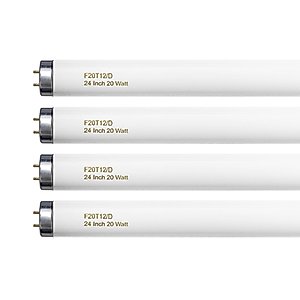 F20T12/D 20 Watt Light Bulb Daylight, 24 Inch T12 Fluorescent Tube 20W Compatible with Philips Sylvania GE Light Fixture 1400lm G13 Cap 4 Count