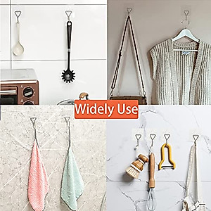 KAKAMINA 20 Pack Large Adhesive Hooks 44Ibs(Max), Large Size Wall Hooks for Hanging Heavy Duty, Transparent Wall Hangers Waterproof and Rustproof for Bathroom,Kitchen Home and Office