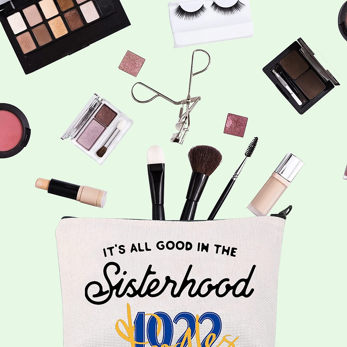 FOTAP Sorority Gifts Sigma Gamma Rho Sorority Makeup Bag SGR Gift Sorority Zipper Pouch Greek Sorority Cosmetic Bag (SISTERHOOD 192/2)