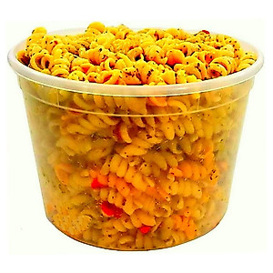 PACTOGO 64 oz (1/2 Gallon) Heavy Duty Round Plastic Deli Soup Containers with Lids, For Meal Prep Containers | BPA Free | Stackable | Leakproof | Microwave/Dishwasher/Freezer Safe (Pack of 5 Sets)