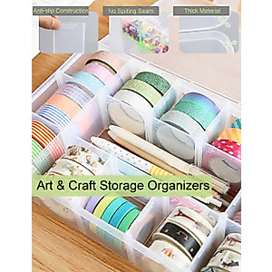 YVUDW Tackle Box Organizer Plastic Jewelry Box with Dividers Snackle Box Charcuterie Container Bead Organizer Containers Craft Storage Organizers 4 Pack