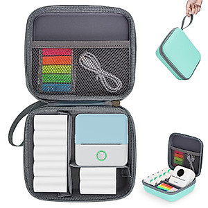 HUIJUTCHEN Mini Printer Carrying Case Compatible with Phomemo M02/ T02/ M02S/M02 pro/Q30S/M02X Mini Photo Printer, Mini Thermal Printer Hard Travel Case with Zipper Mesh