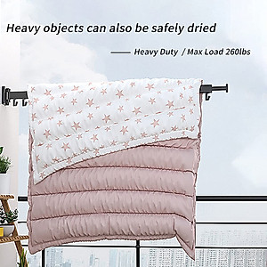 PLKO Retractable Clothes Drying Rack,Wall Mounted Clothes Hangers，Space Saver Laundry Drying Rack for Balcony,Laundry,Bathroom,Patio and Bedroom (2-Pole Black)