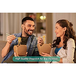 Bamboo Chopsticks - 100 Pairs - Premium Disposable Chopsticks - Individually Wrapped - Multi Pack Wooden Chopsticks Disposable