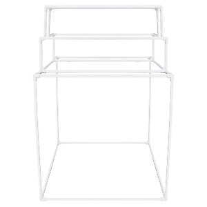 Essentially Yours Pyramid Towel Rack 10 Bar - Dry Wet Towels, Organize Fresh Towels, Poolside Towel Storage Organizer, (35.5" W x 35.5" L x 55" H), White Style 744125