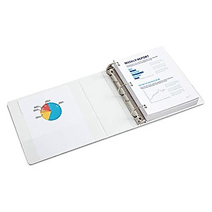 Extra Large 3 Ring Binders, 4 Inch Binder with Rugged Heavy Duty Design for Home, Office, and School, Holds up to 880 Sheets of 8.5 Inch x 11 Inch Paper, White, D Ring, 2 Pack of 4" Binders