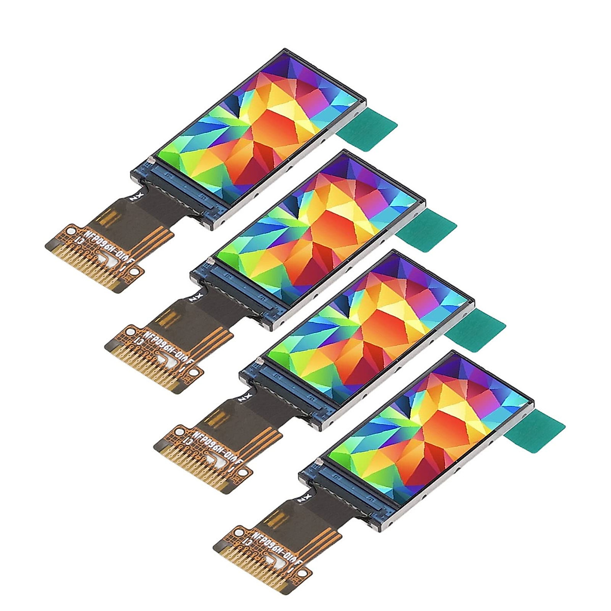 4PCS TFT Color Screen 0.96in Display Module SPI Interface ST7735S Drive 80x160 Welding Mounting for STM32 and Other Controller Boards