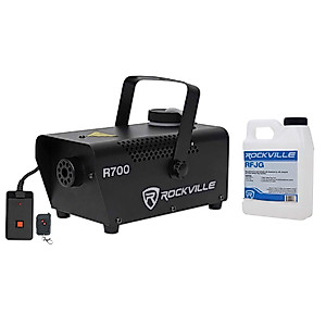 Rockville R700 Fog/Smoke Machine w/Remote + Fluid Quick Heatup + Carry Bag