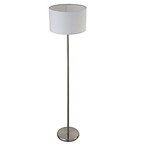 Amazon Basics Floor Standing Lamp with LED Bulb - 13.7" x 13.7" x 56.8", White Shade