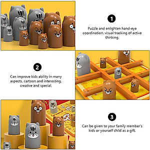 Totority Toe Game Toy, Kids Stacking Cup -Toe Board Game Fun Puzzle Game Toy for Party Desktop Checkers Stacking Puzzle Board Game