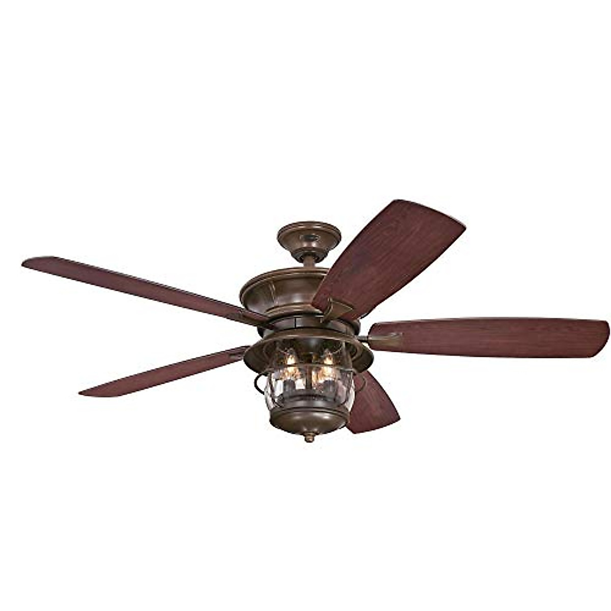 Westinghouse 7233400 Brentford Indoor Ceiling Fan with Light, 52 Inch, Aged Walnut