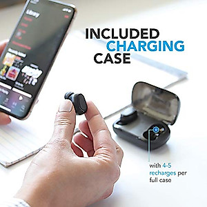 Billboard Bluetooth 5.0 True Wireless Stereo Earbuds with Charging Case, Black