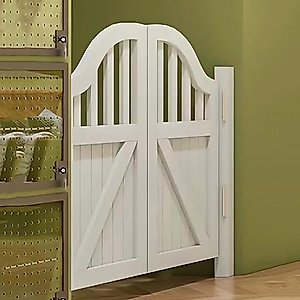 QIDOTS Custom Arch Top Cafe Doors Wood Saloon Swinging Doors Auto Close Basement Kitchen Pantry Emporium Partition Doors Interior Decor Bar Cowboy Doors, Easy to Install (Size : W85xh100cm (33x39in))