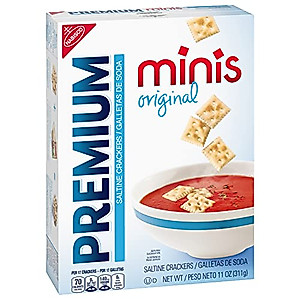 Premium Original Mini Saltine Crackers, 6 - 11 oz Boxes