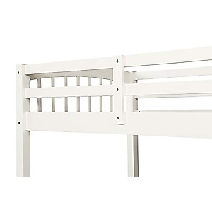 Harper&Bright Designs Twin Over Twin Bunk Bed with Safety Rail, Ladder, White Twin Trundle Bed with 3 Drawers for Kids, Teens Bedroom, Guest Room Furniture