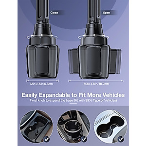 MOKPR for MagSafe Car Mount Charger- Wireless Car Charger Magnetic Cup Holder Phone Mount-Colorful LED HandsFree Magnet Car Charger for iPhone 15/14/13/12 Series