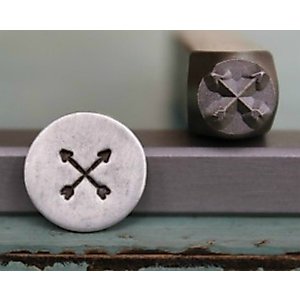 Supply Guy 5mm Crossing Arrows Metal Punch Design Stamp CH-13