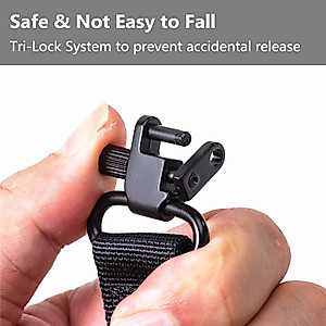 VVAAGG Metal Rifle Sling Swivel Mount 1 inch Two-Point Gun Sling Attachment Clips