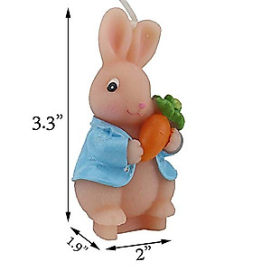 TIHOOD Cute Bunny Birthday Candle, Smokeless Rabbit Cake Candle and Party Supplies, Hand-Made Cake Topper Decoration, Great Gift (Bunny)