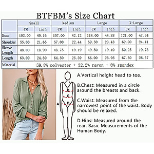 BTFBM Women Casual Button Down Fall Blouses 2025 Long Sleeve Solid Business Work Tops Cute Relaxed Fit Shirts(Solid Light Green, Medium)