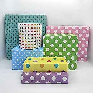 10 Sheets XL Polka Dot Gift Recyclable Wrapping Paper Sheets for Kids, Baby, Female, Male on Birthday, Christmas